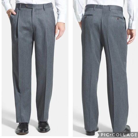 Berle | Pants | Berle Pleated Classic Fit Wool Gabardine Dress Pants ...